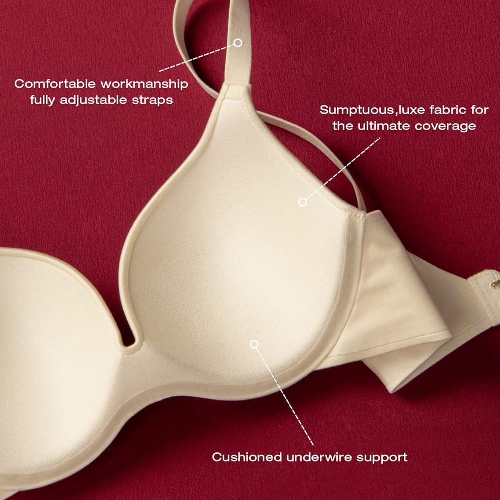 Super Padded T-Shirt Bra Light Pink - Grey - Skin – silkynsoft.com