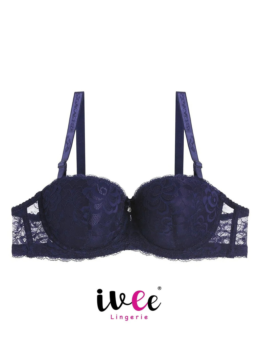 BINNYS Contrast Sheer Lace Push-Up Bra, Cup C IMPORTED STUFF 5024CLP ...
